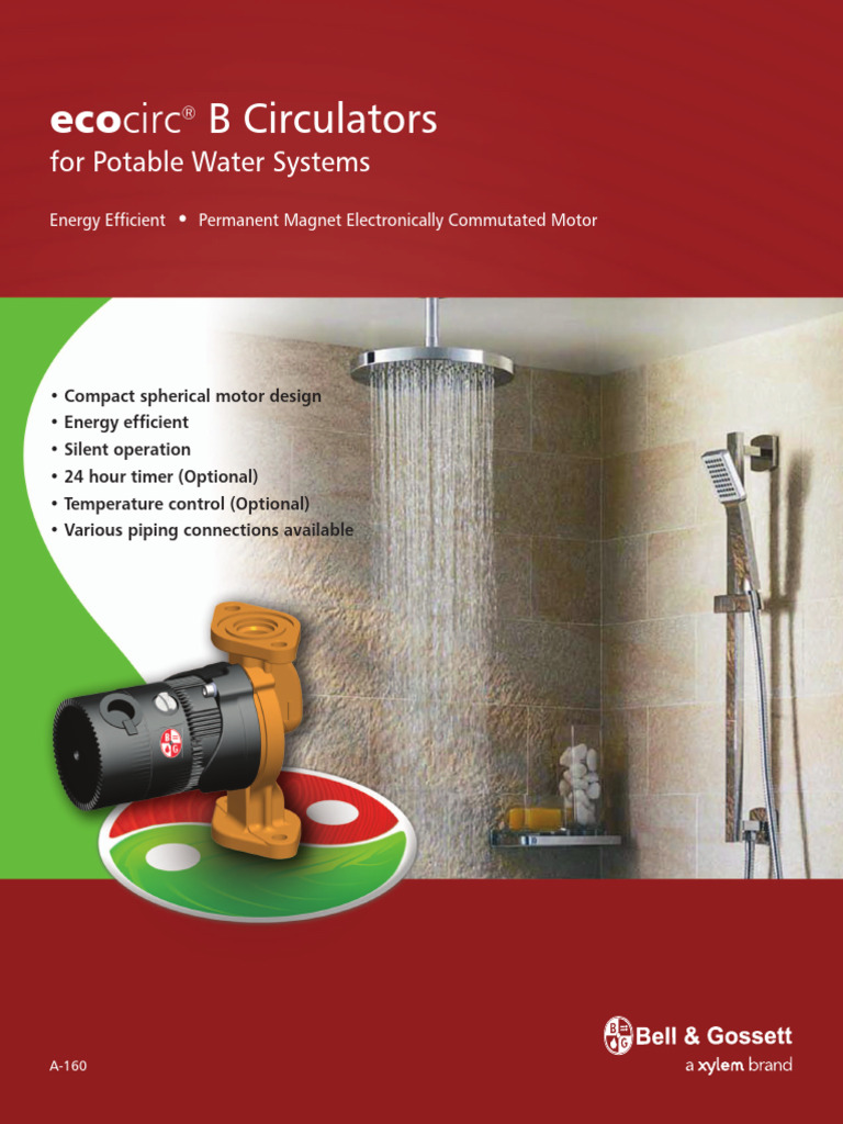 A-160 B&G Ecocirc B Circulators For Potable Water Systems Brochure ...