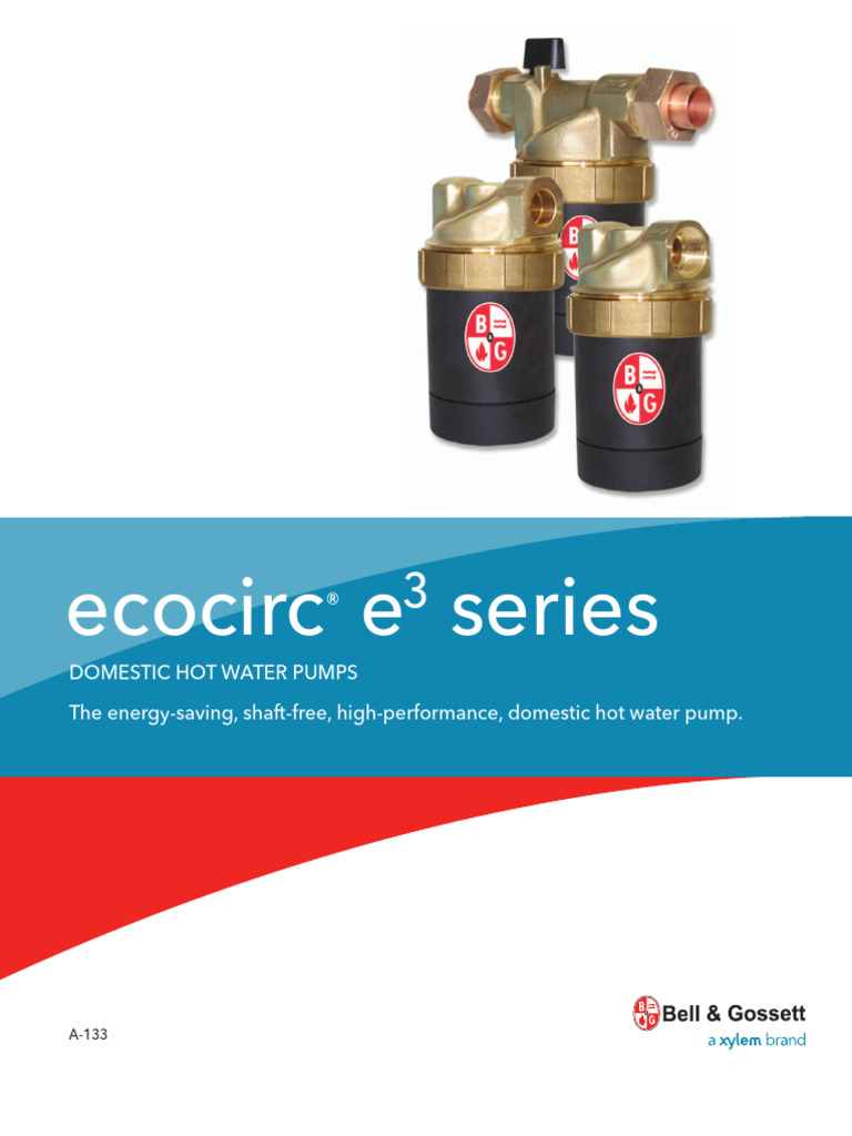A-133 B&G Eocric E3 Series Brochure | PDF | Water Heating | Thermostat