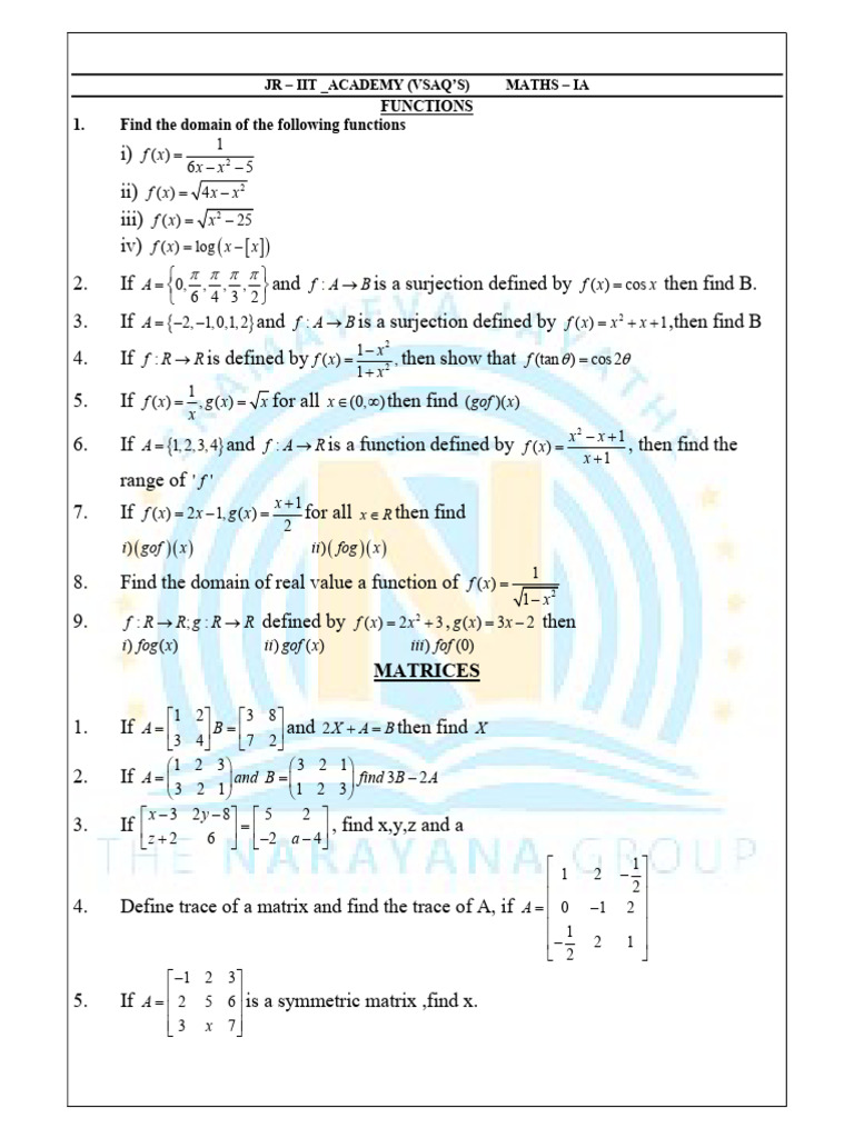 Imp Questions Vsaq's Maths - 1a PDF | PDF | Perpendicular | Mathematical Analysis
