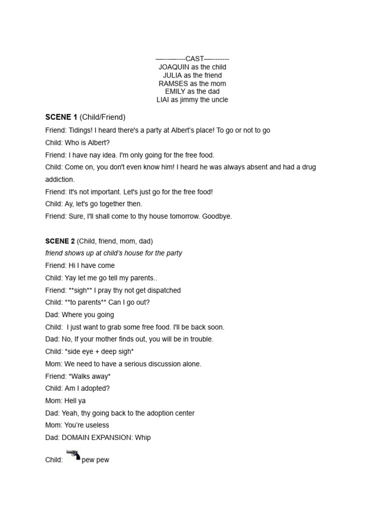 Shakespeare Skit Group 7 | PDF