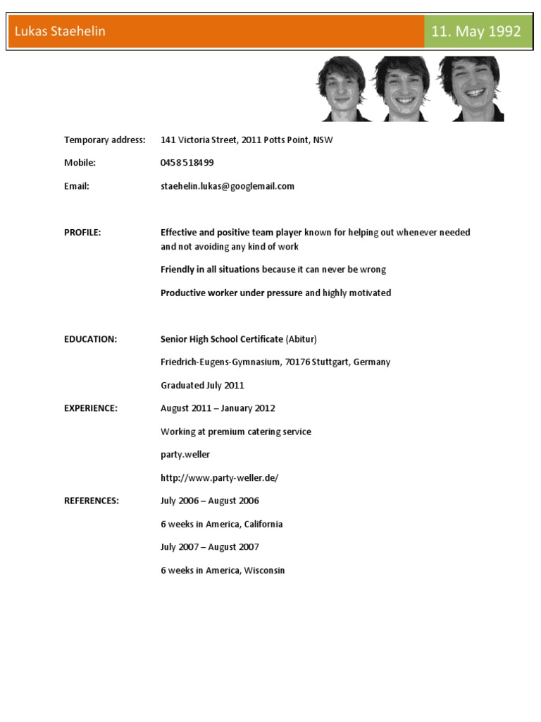Lukas Staehelin Resume | PDF