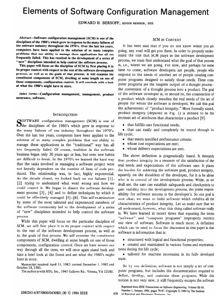 Paper - SCM - Bersoff | PDF