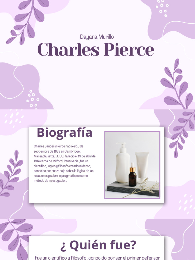 Presentación sobre Charles Pierce | PDF | Charles Sanders Peirce ...