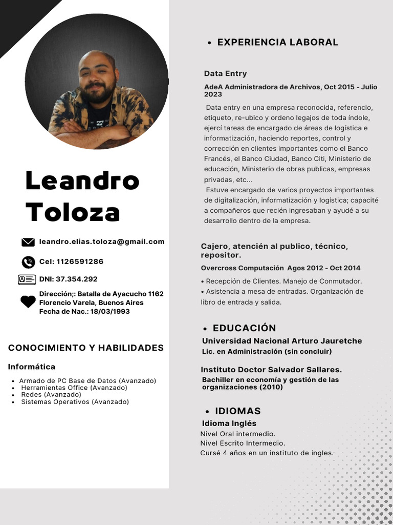 CV Leandro Toloza-2 | PDF | Informática