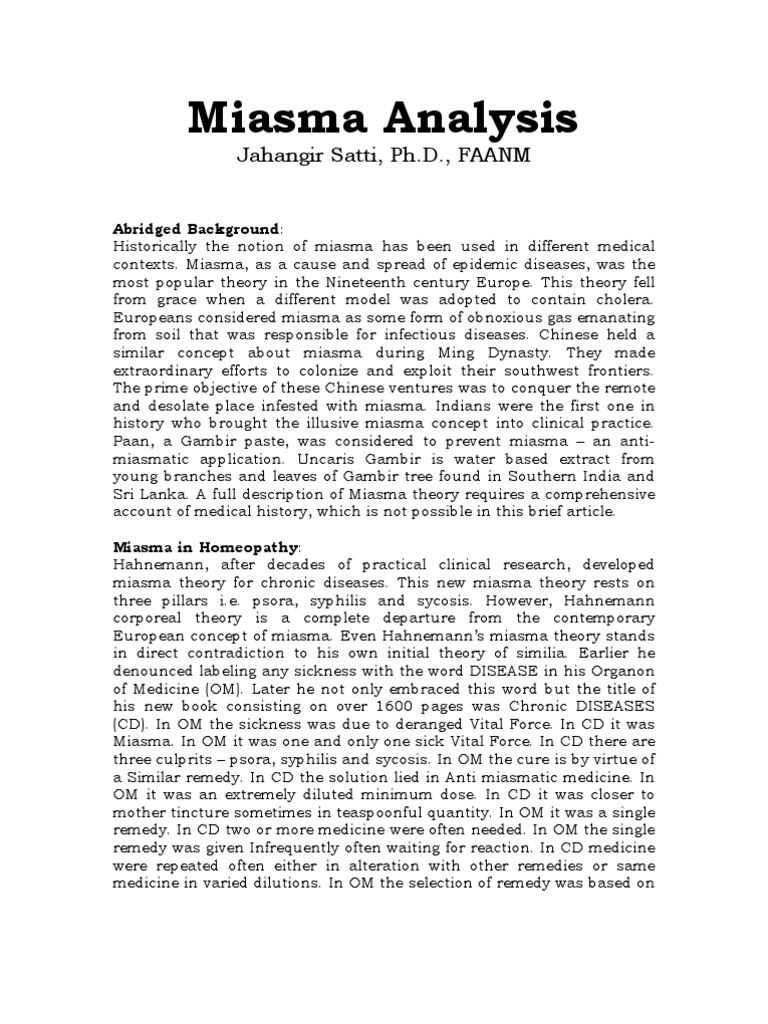 Miasma Analysis | Homeopathy | Diabetes