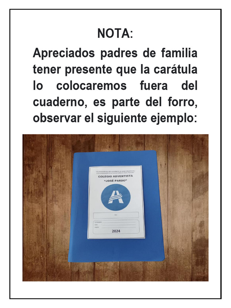 Carátula para El Forro de Los Cuadernos Editable | PDF