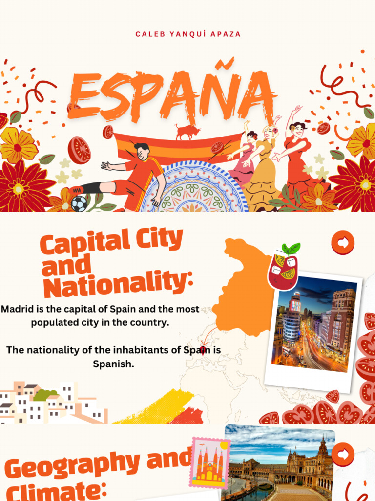 Spain Introduction Presentation in Red and Yellow Informative Style | PDF
