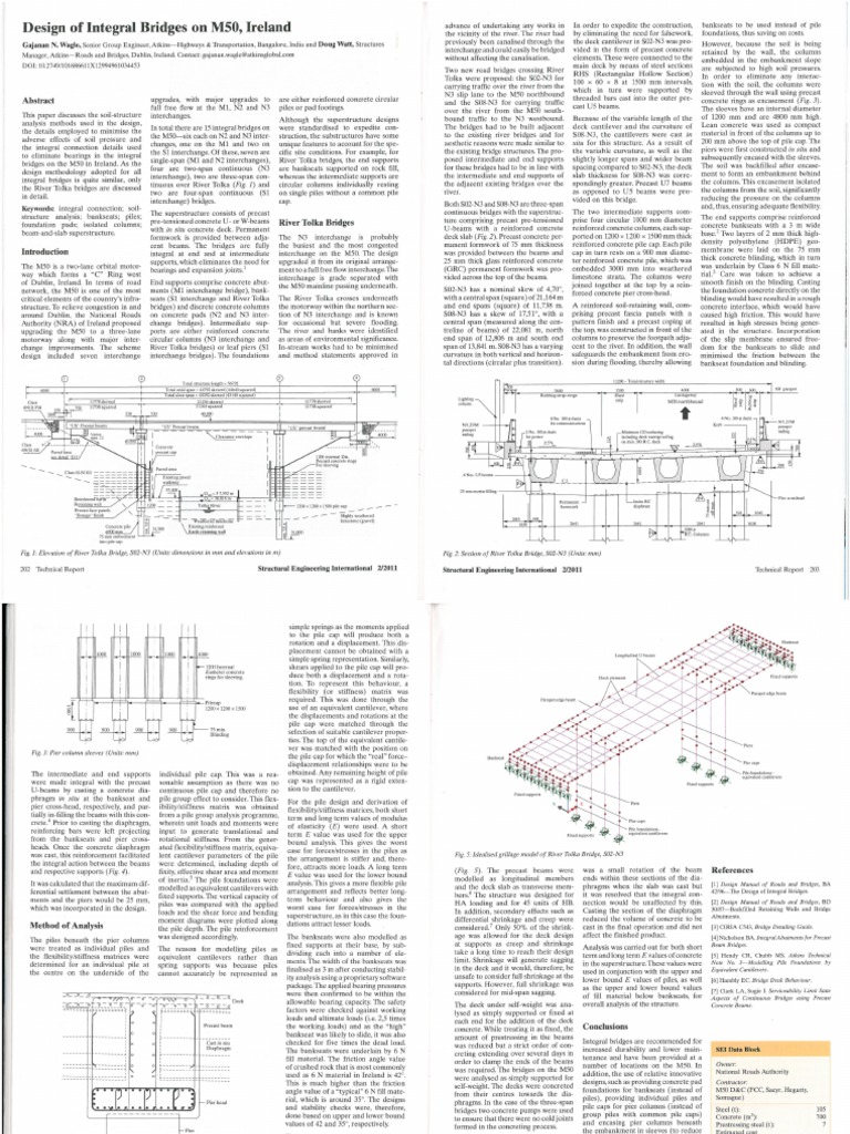 Design Integral Bridges M50 | PDF