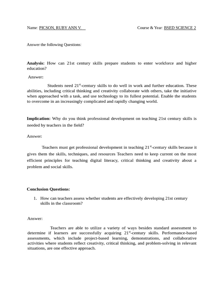 PrEd 131- Analysis Paper (PICSON RA.) | PDF | Critical Thinking | Teachers