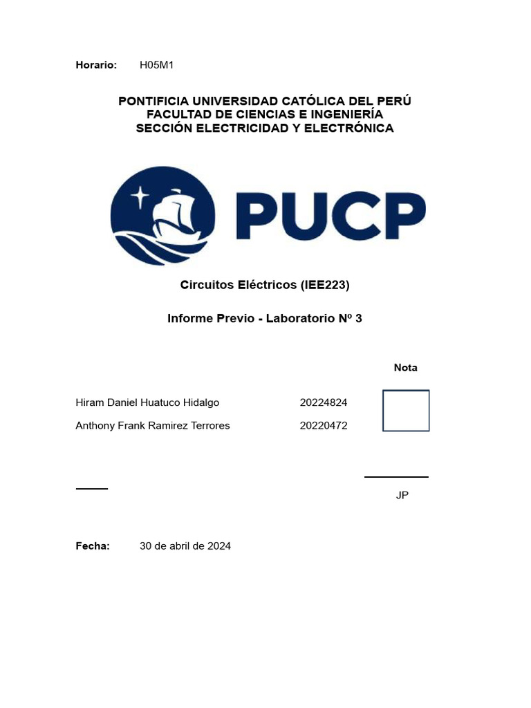 Ip3 20224824 20220472 | PDF | Red eléctrica | Electrónica