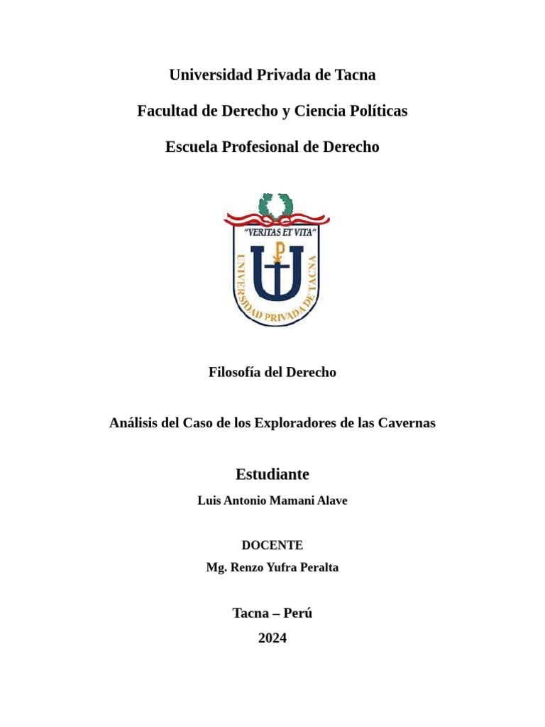 Luis Antonio Mamani Alave Caso Exploradores de Las Cavernas | PDF ...