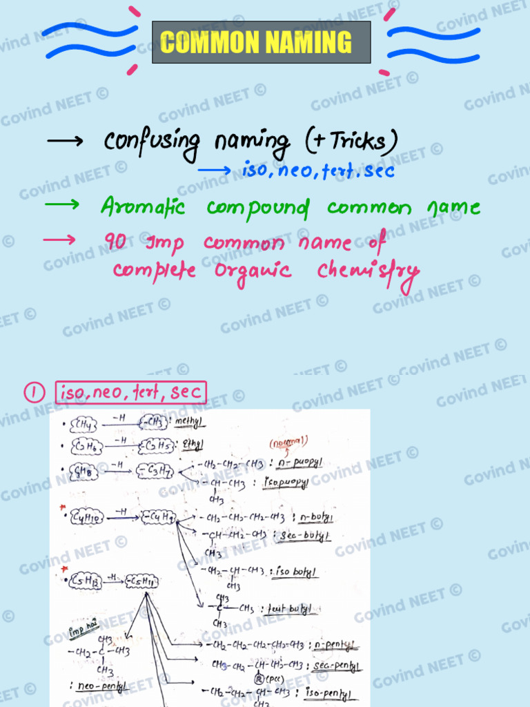 Common Naming of Organic Hehe | PDF
