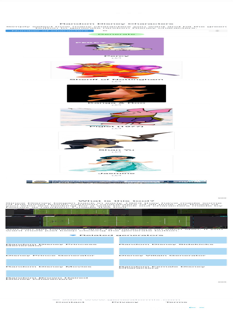 Random Disney Characters - GeneratorMix | PDF
