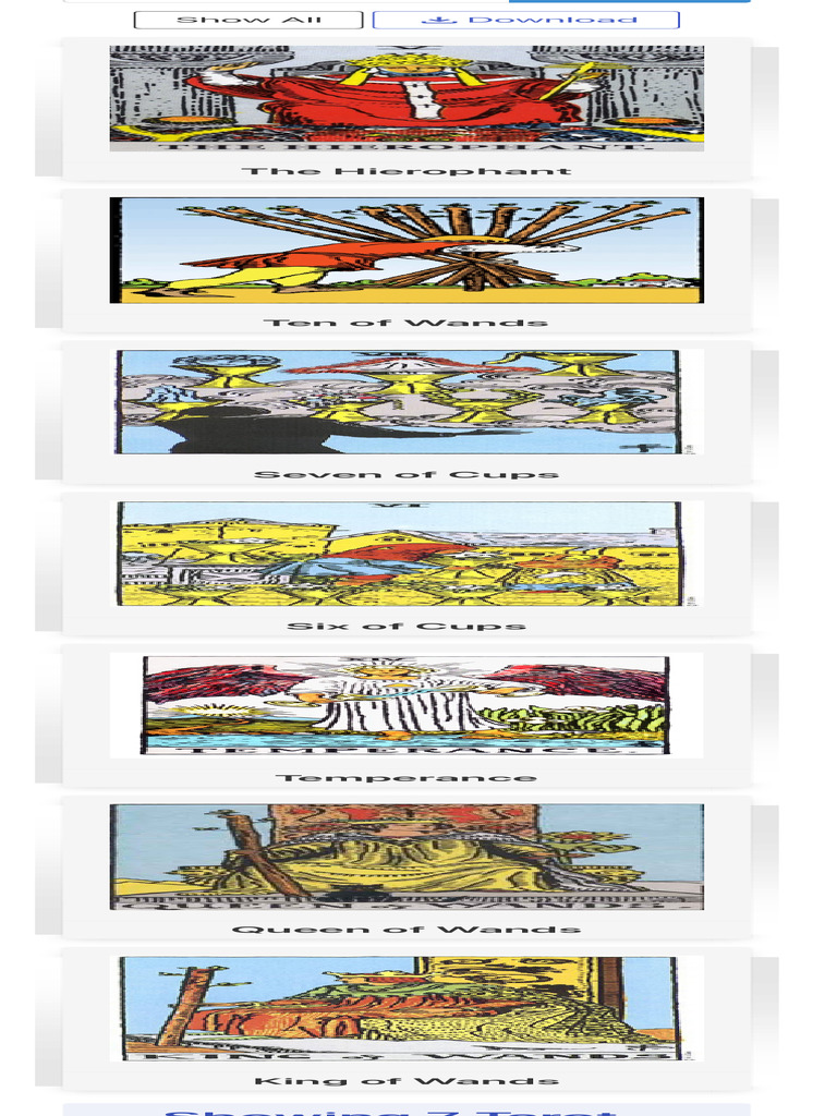 Random Tarot Card Generator Online 20 | PDF