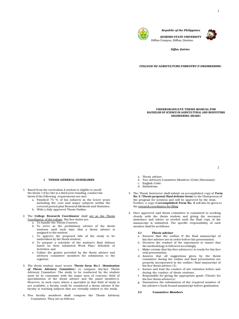 Thesis Guidelines Final Revised 12 04 2023 1 1 | PDF | Thesis | Statistics