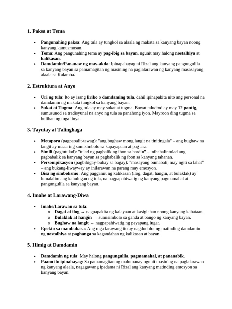 Isang Alaala NG Aking Bayan | PDF