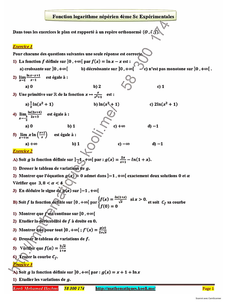 0 Dmaths Dev Cor Tunis | PDF