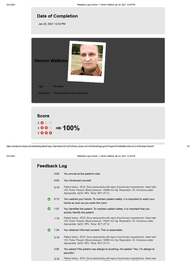 Vernon Watkins VSim Simulation PDF | PDF | Heart | Blood Pressure