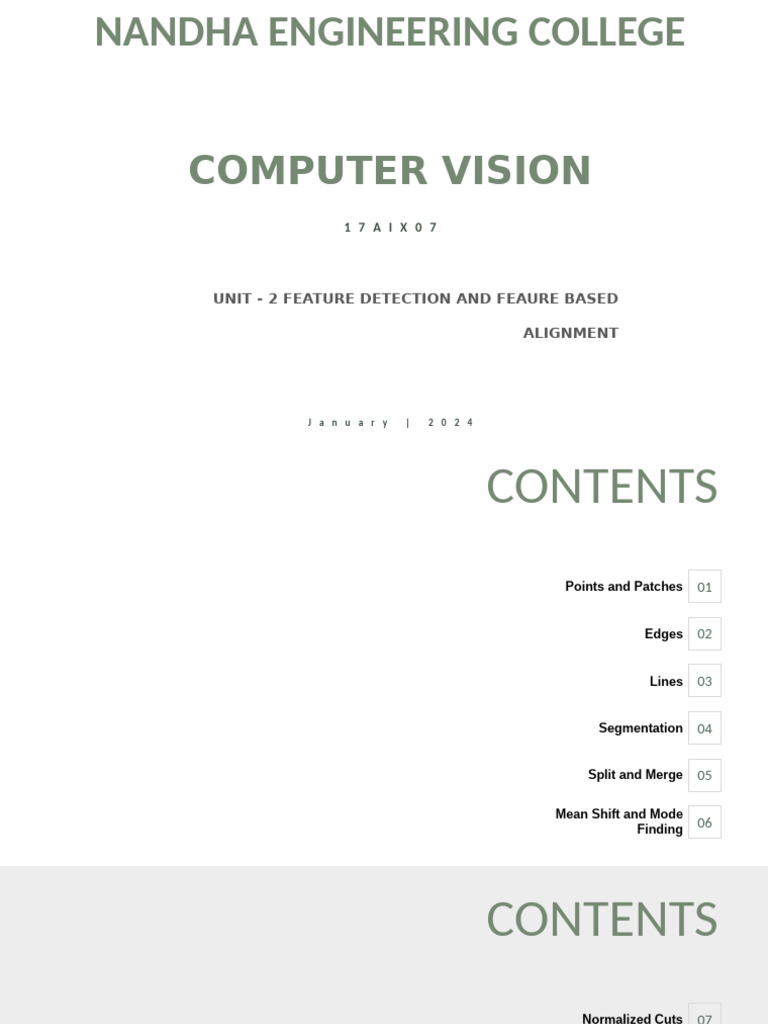 Unit - 3 | PDF | Image Segmentation | Digital Signal Processing