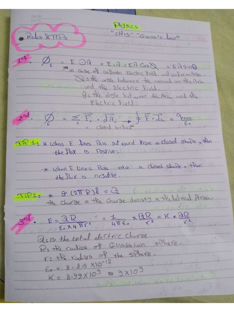 Rules and Tips CH3 Physics | PDF