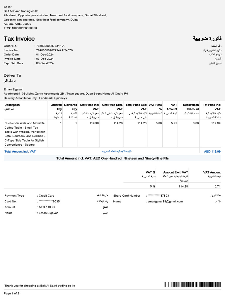 Tax Invoice : Deliver To | PDF | Value Added Tax | Economies