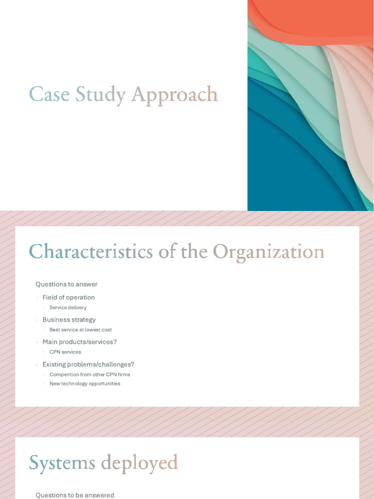 Approach To Case Study | PDF