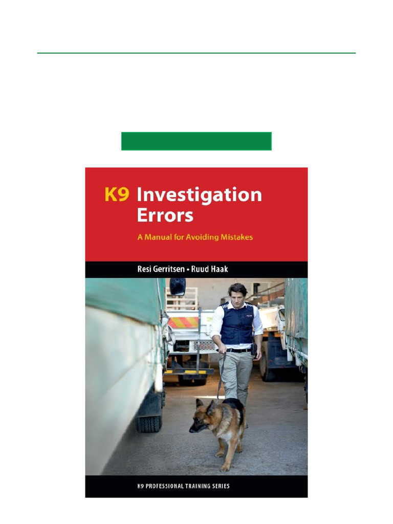 K9 Investigation Errors Manual | PDF