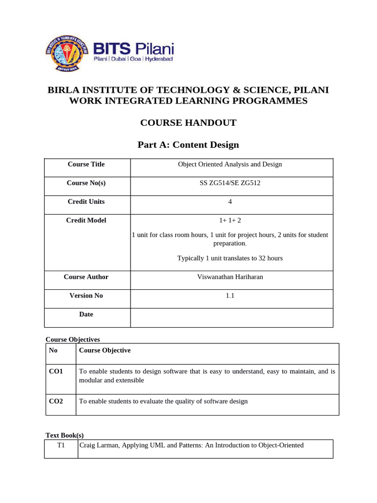 Object Oriented Analysis & Design Course | PDF | Use Case | Receipt