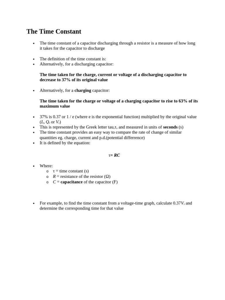 Time Constant | PDF