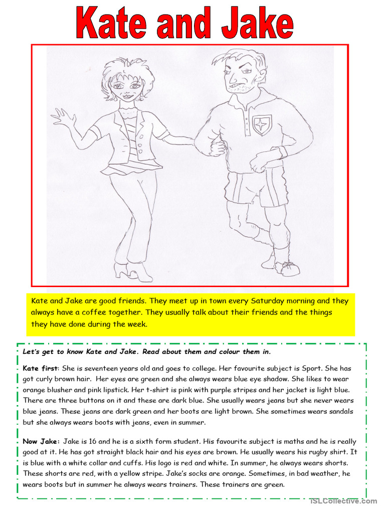 Adverbs of Time With Kate and Jake | PDF | Fashion | Clothing