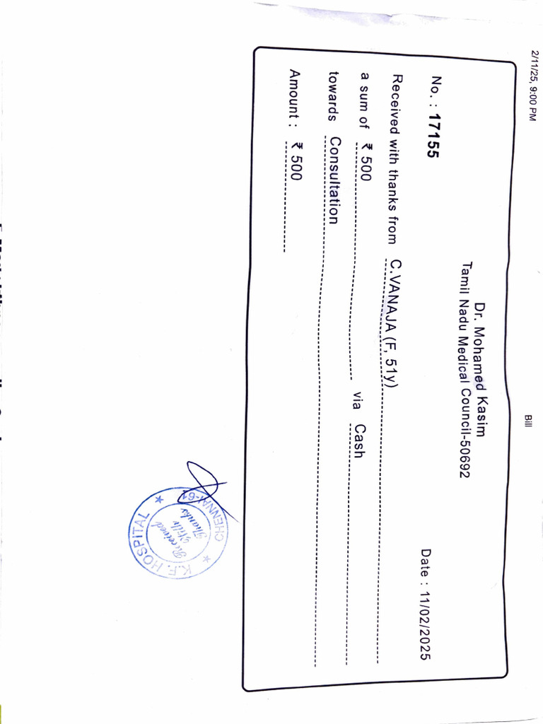 Doctor Consultation Vanaja | PDF