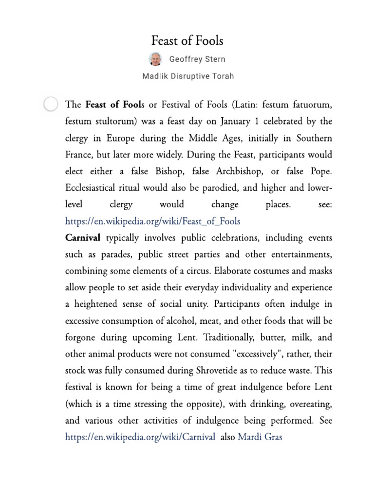 Feast of Fools | PDF