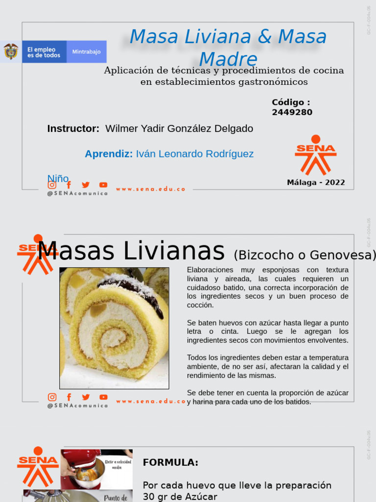 Técnicas de Masas Livianas y Madre | PDF | De masa fermentada | Alimentos