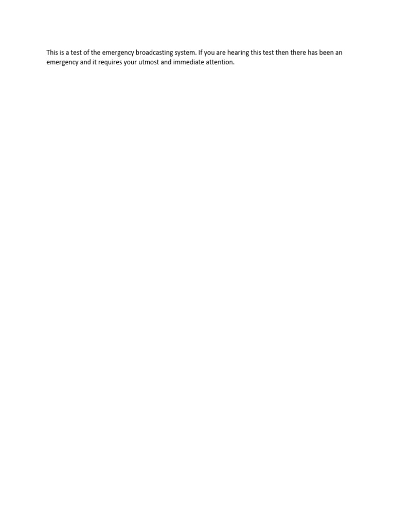 Emergency Test | PDF