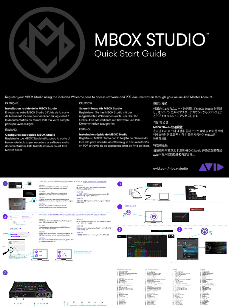 MBOX Studio Quick Start Guide | PDF