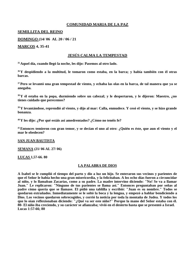 Semillitas Que Faltan | PDF | Jesús | María, madre de Jesús