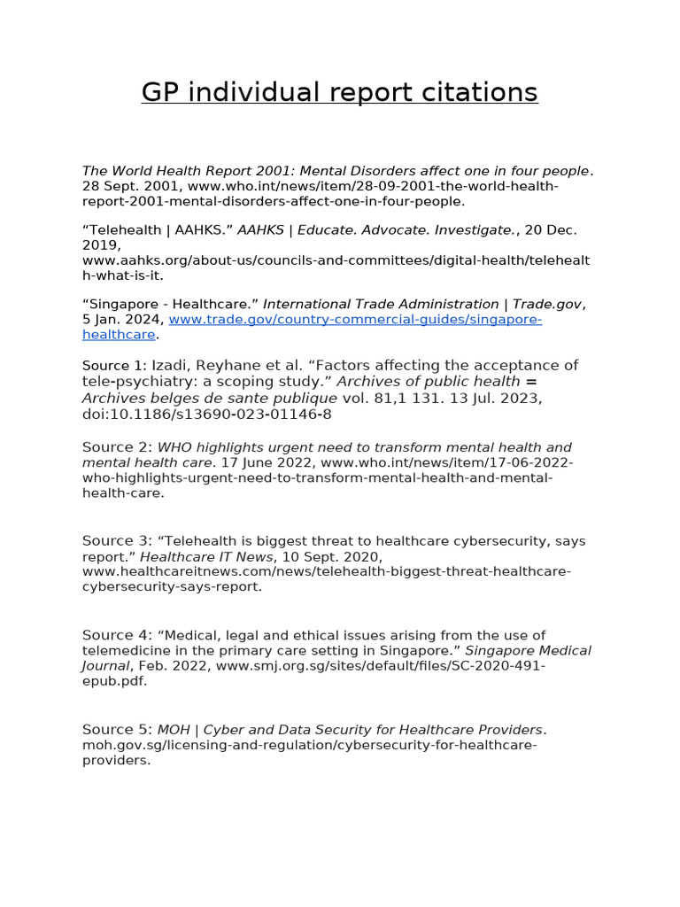 GP Individual Report Citations | PDF
