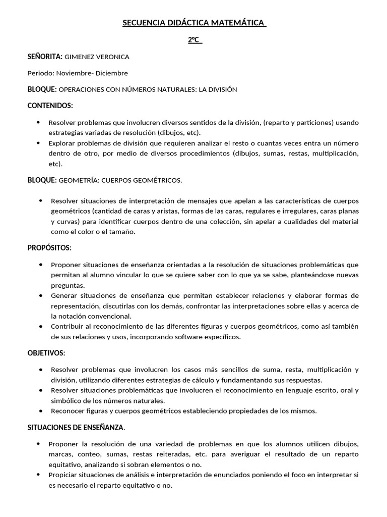 SEC Did Mate Divisiones 2do | PDF | Geometría | División (Matemáticas)