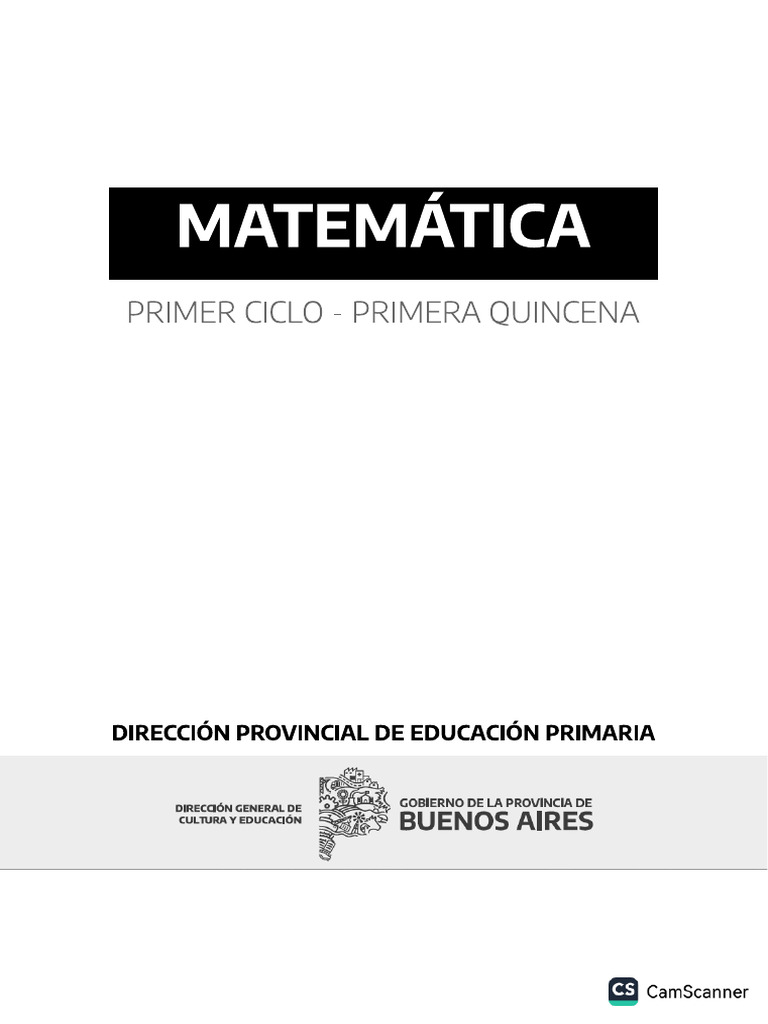 Matemática 1ro A 6to - Primera Entrega | PDF
