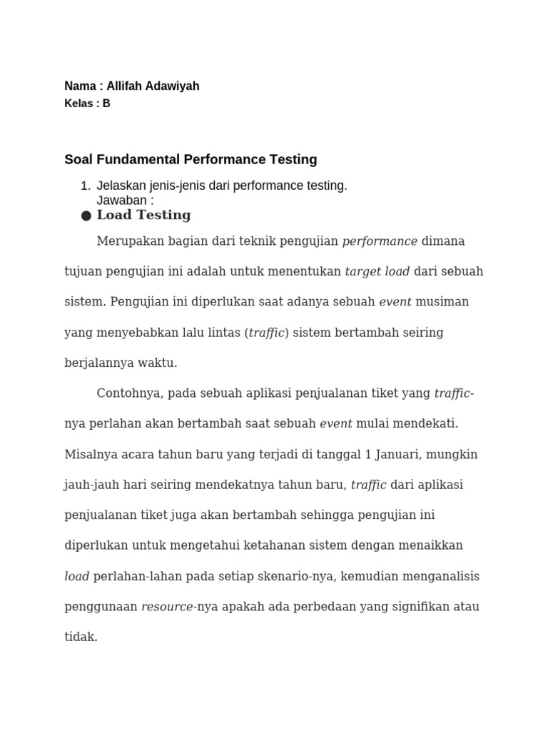 23 - Fundamental Performance Test | PDF