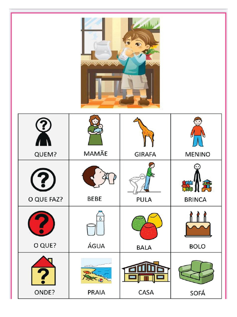 Pranchas para Formar Frases PDF | PDF