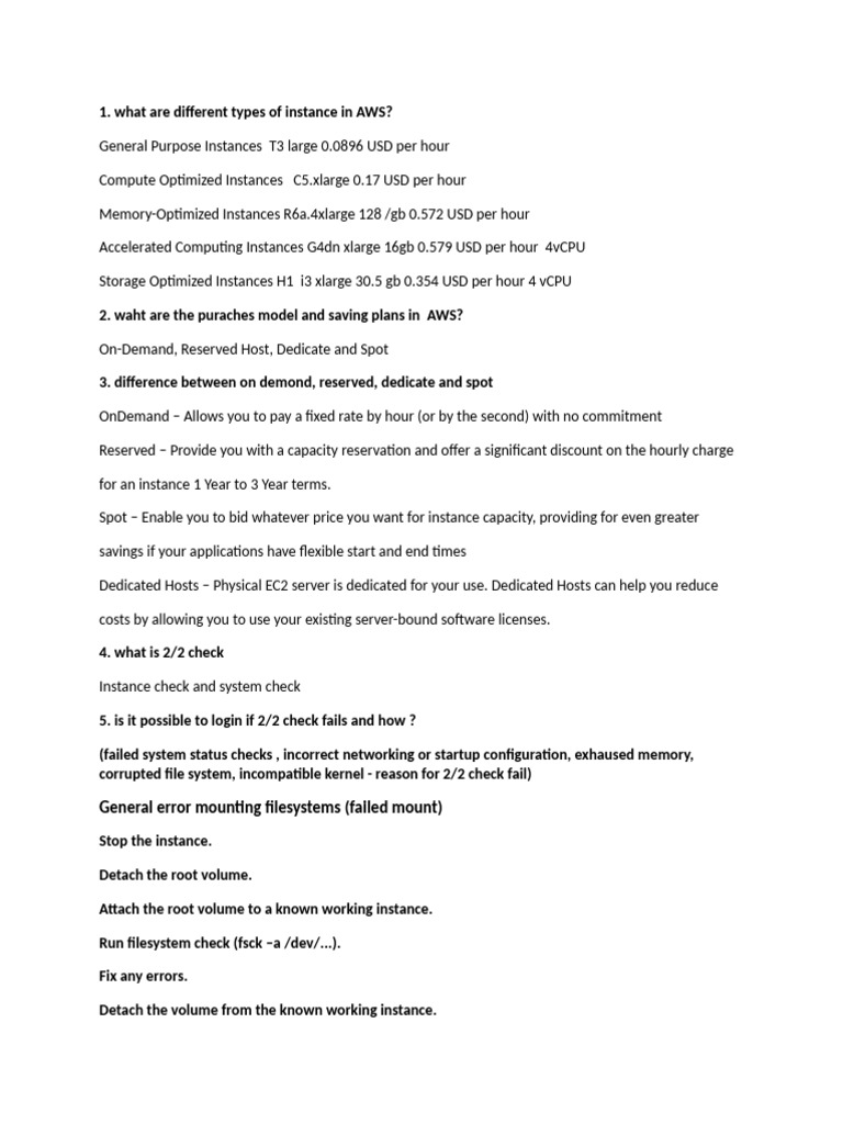 EC2 Question and Answers | PDF | Computer Science | System Software