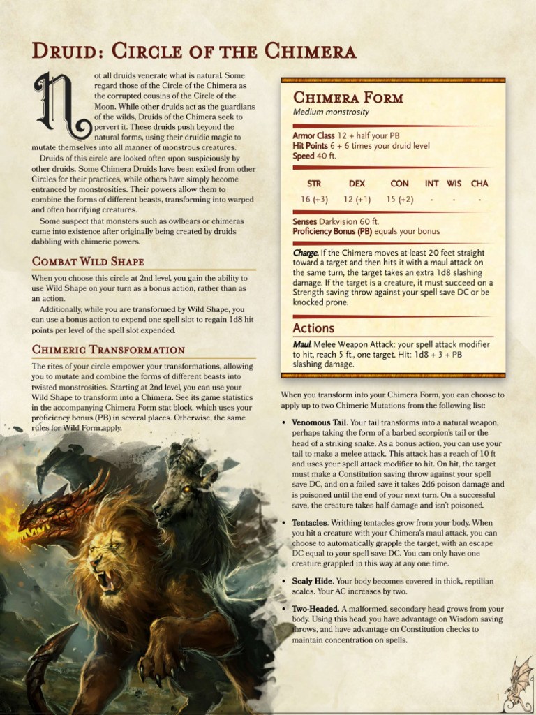 Chimera Druid | PDF