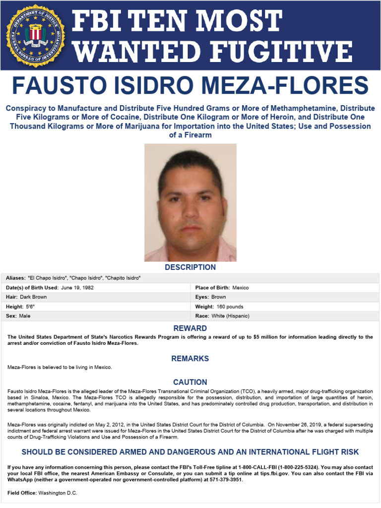 Fausto Isidro Meza Flores | PDF | Illegal Drug Trade | Psychoactive Drugs