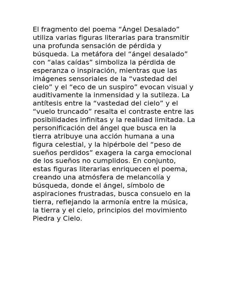 Análisis Del Poema | PDF