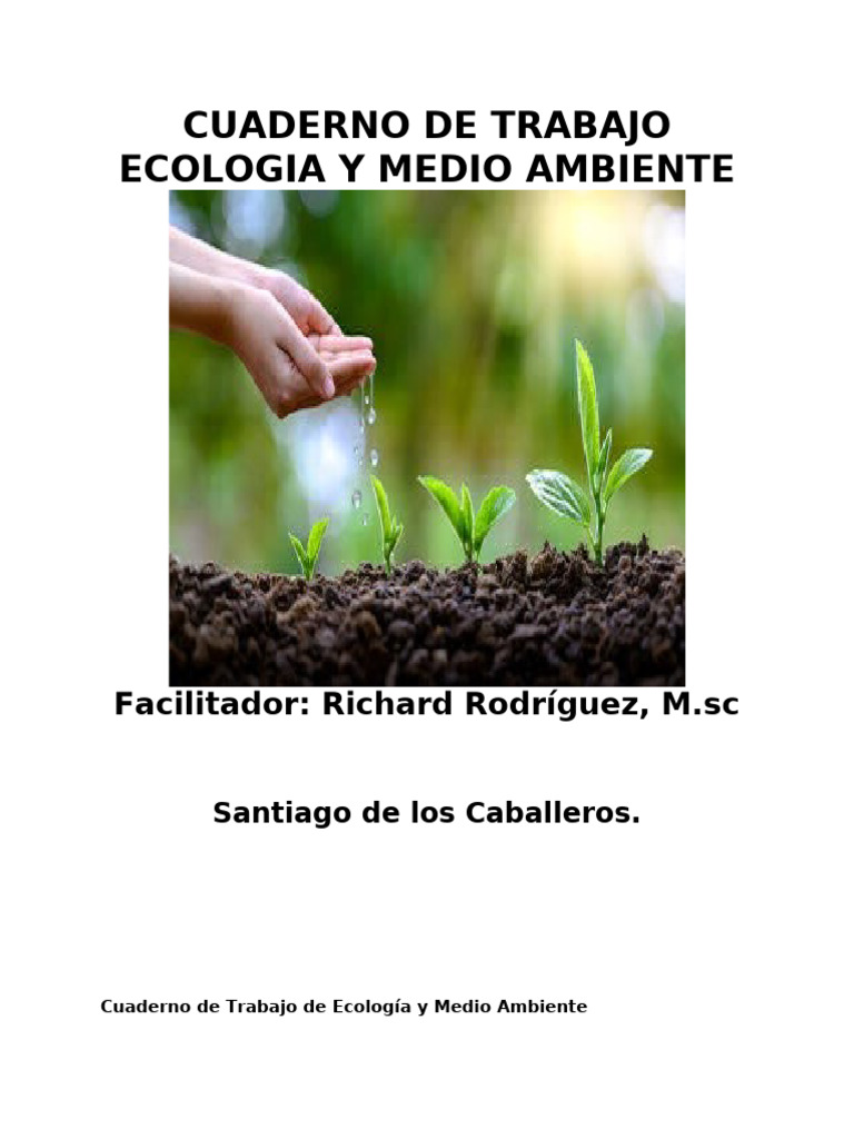 Cuaderno de Trabajo: Ecología Infantil | PDF | Ecología | Ecosistema