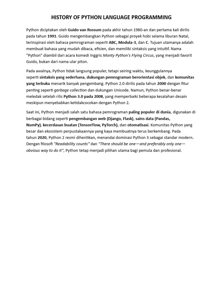 History of Python | PDF