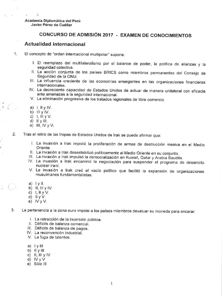 Examen de Conocimientos Adp-262-266 | PDF