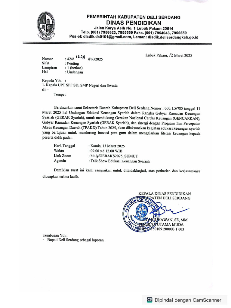 Undangan Talk Show Edukasi Keuangan | PDF