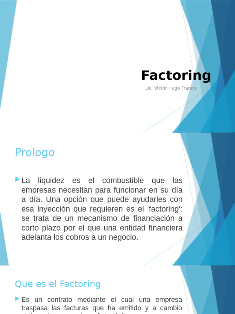 Factorin | PDF | Factoring (Finanzas) | Bancos